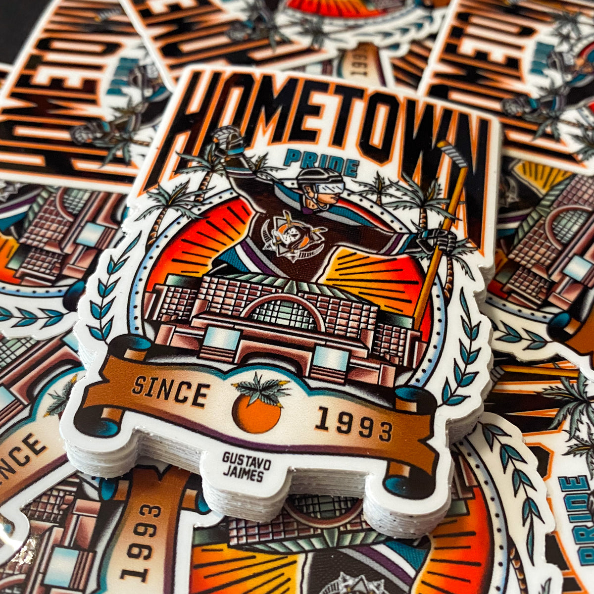 Hometown Pride Die Cut Sticker – Gustavo Jaimes